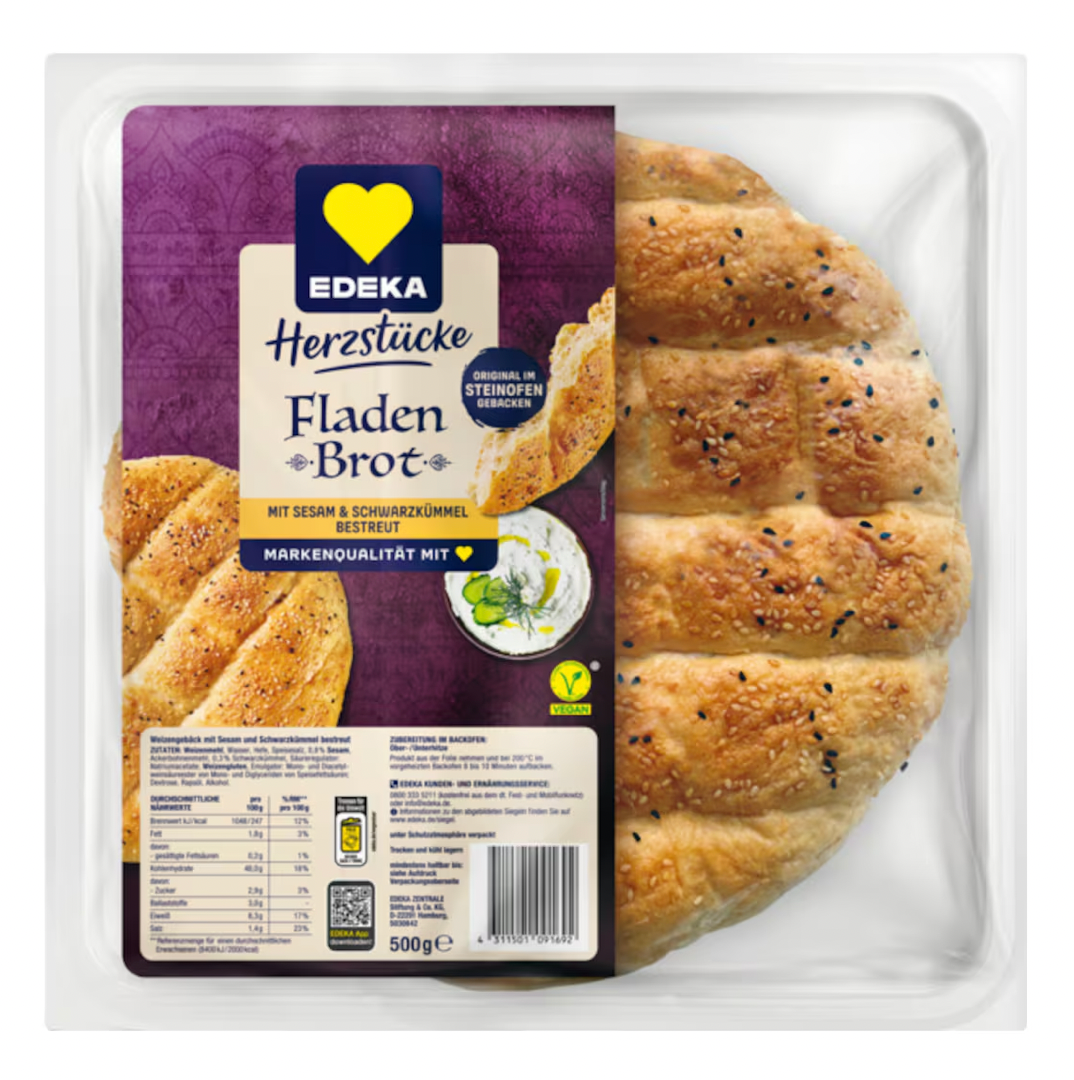 Edeka Original Flatbread with Sesame & Black Cumin - 500 g – Taste ...