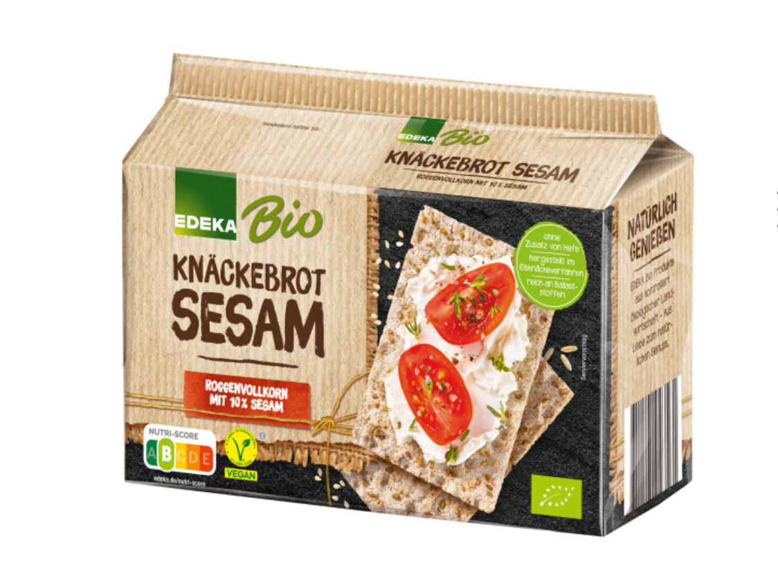 Edeka Organic Crispbread Sesame & Rye Wholegrain - 250 g – Taste ...